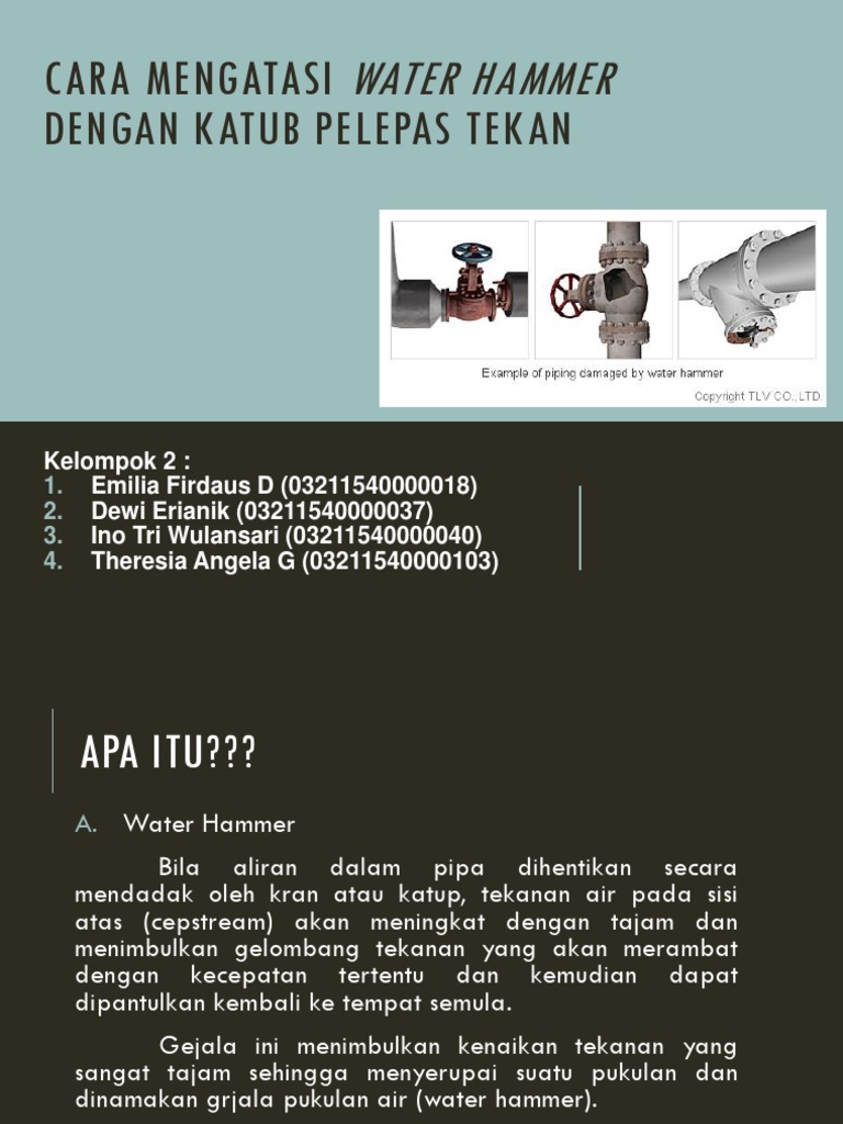 Water Hammer | PDF | Sains & Matematika