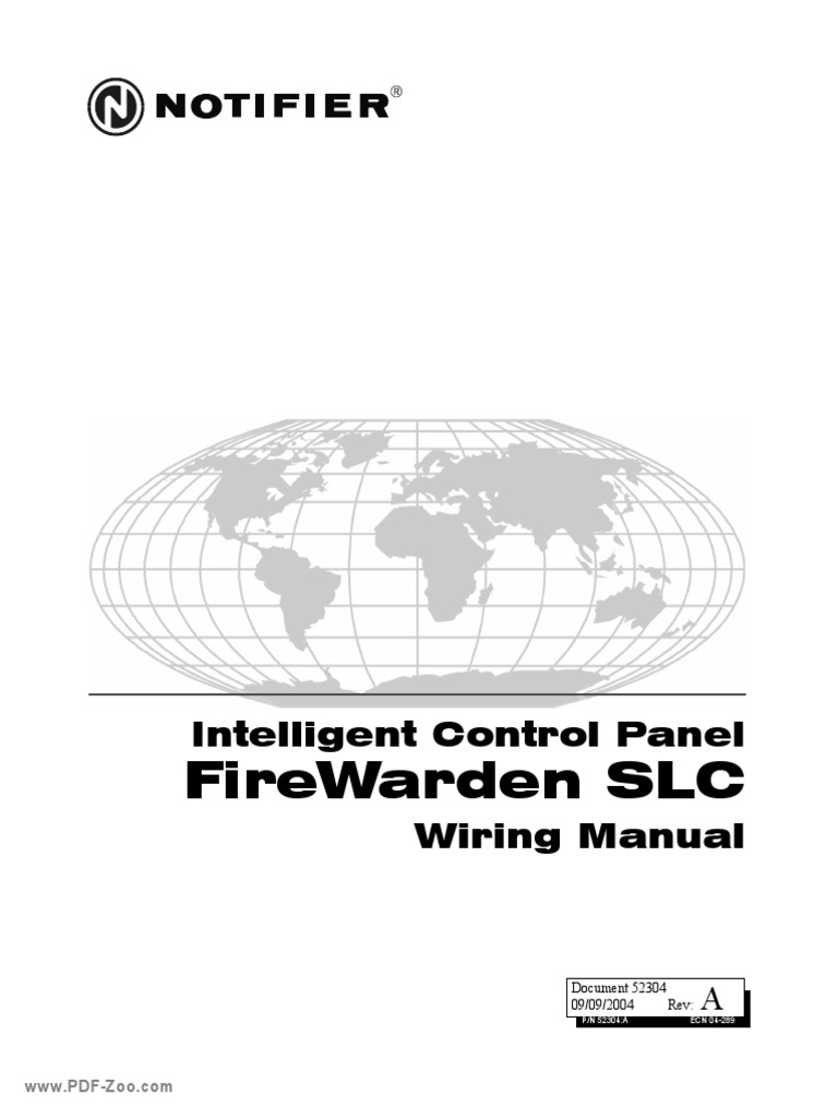 Notifier Intelligent Control Panel FireWarden SLC Wiring Manual | PDF ...