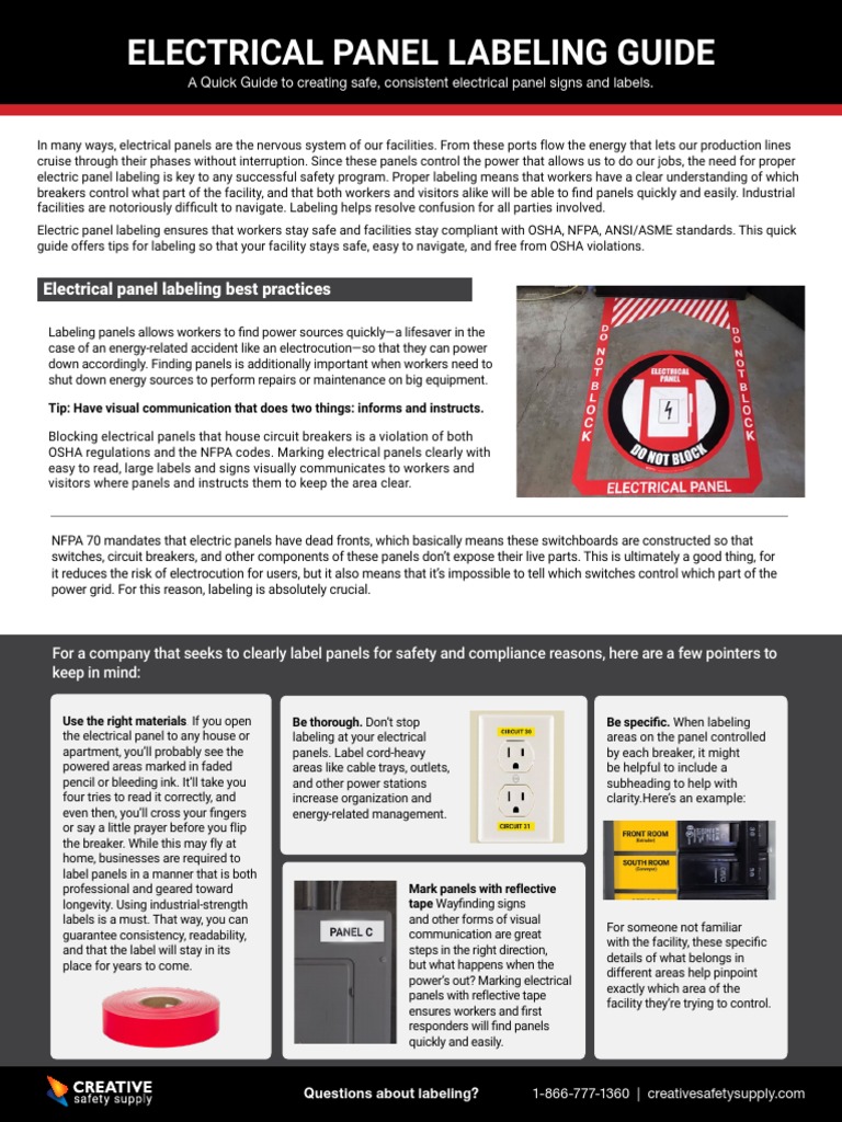 QuickGuide-Electrical Panel Labeling | PDF | Electrical Engineering