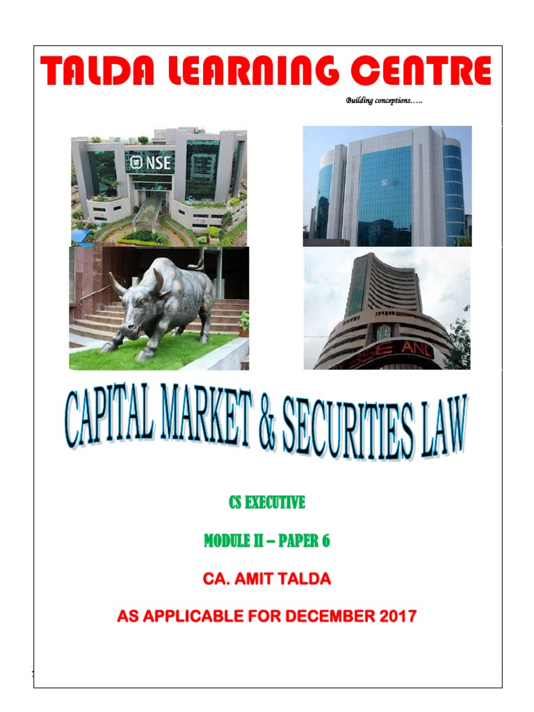CA Amit Talda's Capital Market Notes | PDF | Financial Markets ...