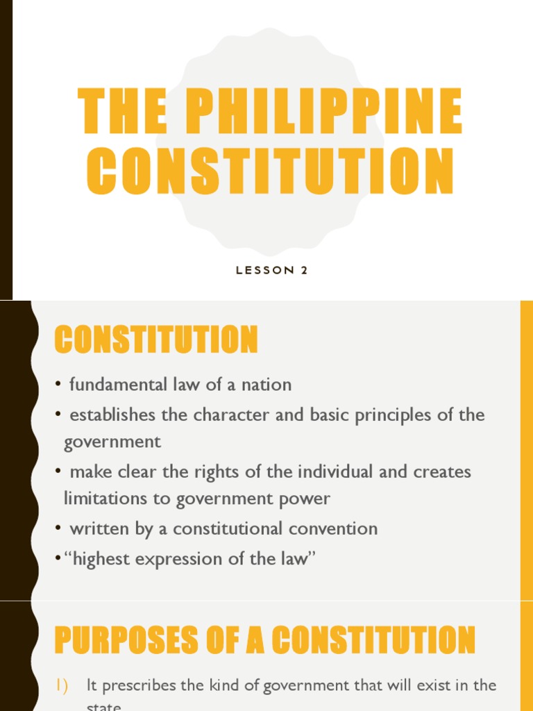The Philippine Constitution | PDF | President Of The Philippines ...