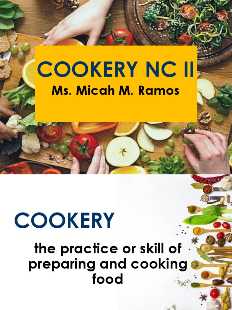 Cookery NC II Competencies Overview | PDF | Wellness