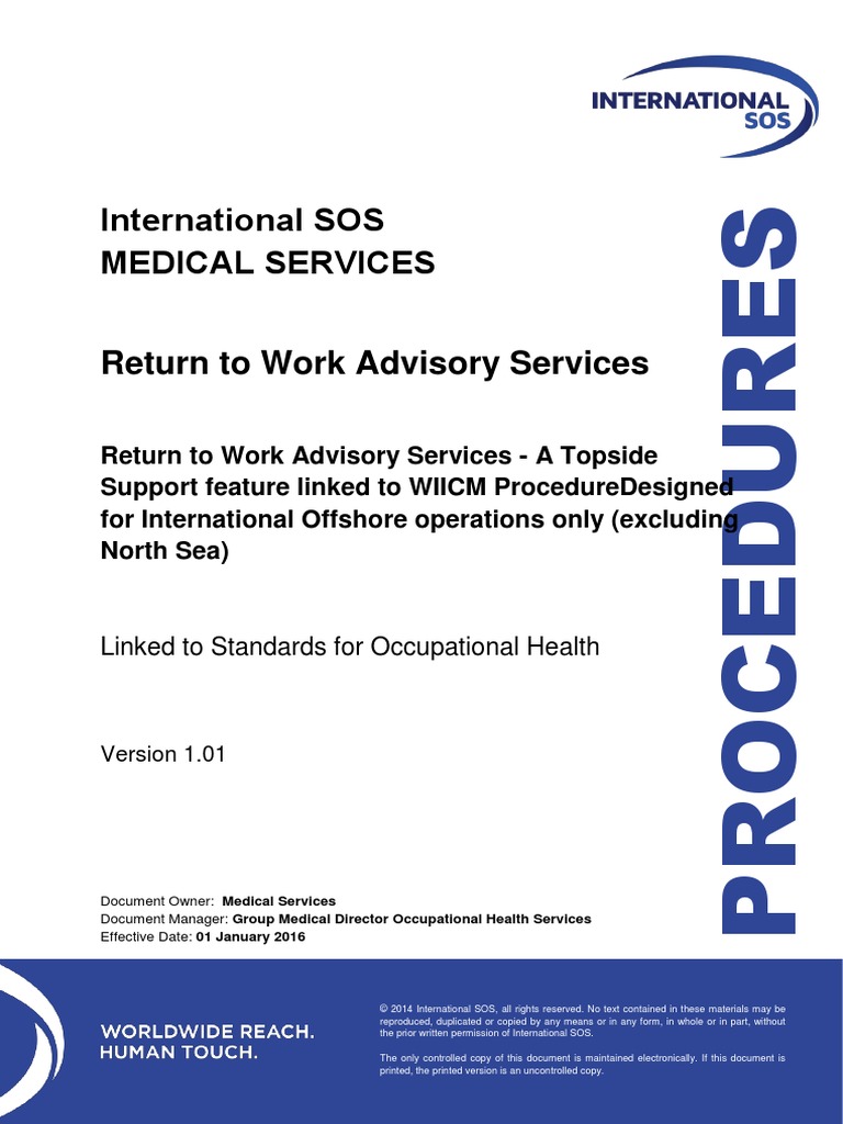 Return To Work Advisory Services | PDF | Occupational Safety And Health ...
