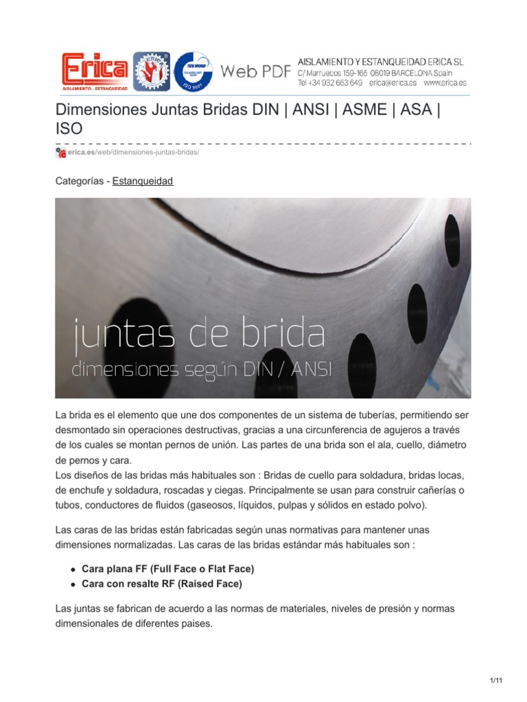 Comdiflex Catalogo Tecnico de Juntas Espirometalicas | PDF | Tecnologías de gas | Plomería