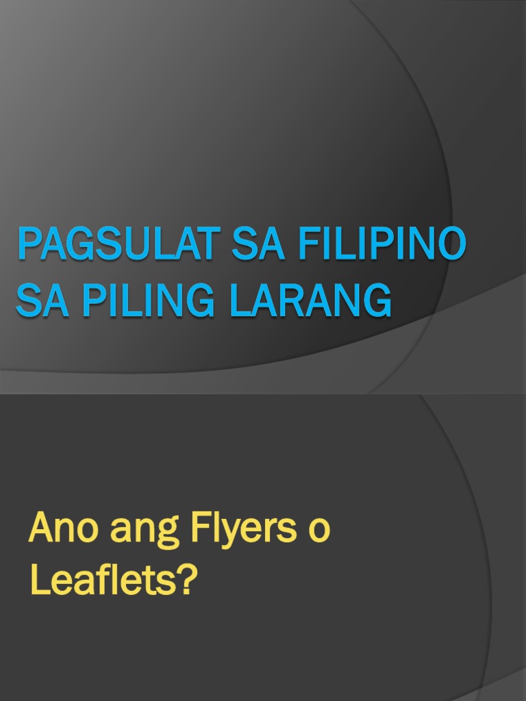 Flyers o Leaflets | PDF