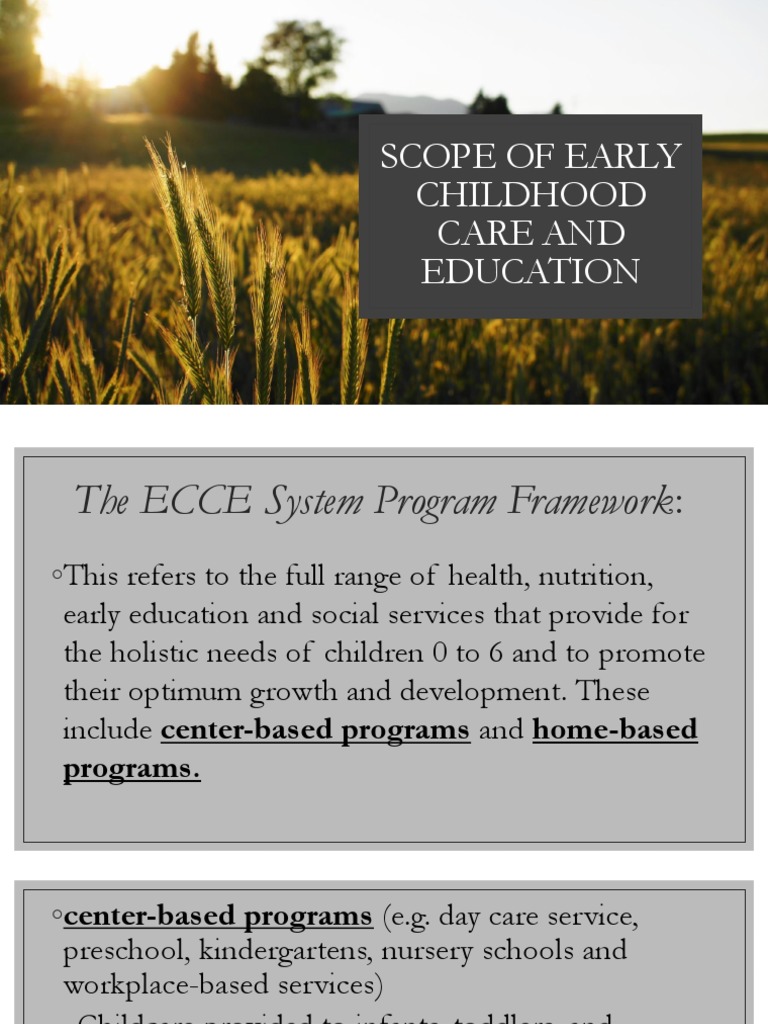 Scope of Early Childhood Education | PDF | Child Care | Relationships