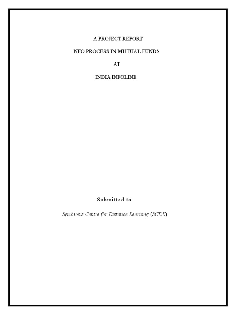 Financial Management - Project-Nfo Process in Mutual Funds-India ...