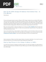 USPS Form 3575: Change of Address | PDF | Address (Geography) | Post ...