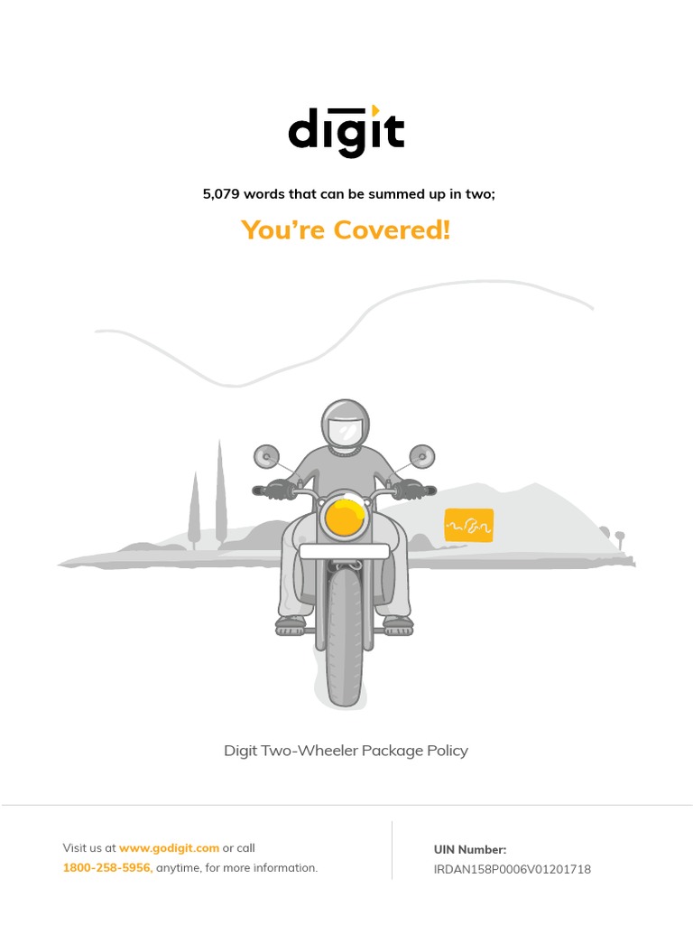 Comprehensive Two-Wheeler Insurance Policy Summary: Key Coverage ...