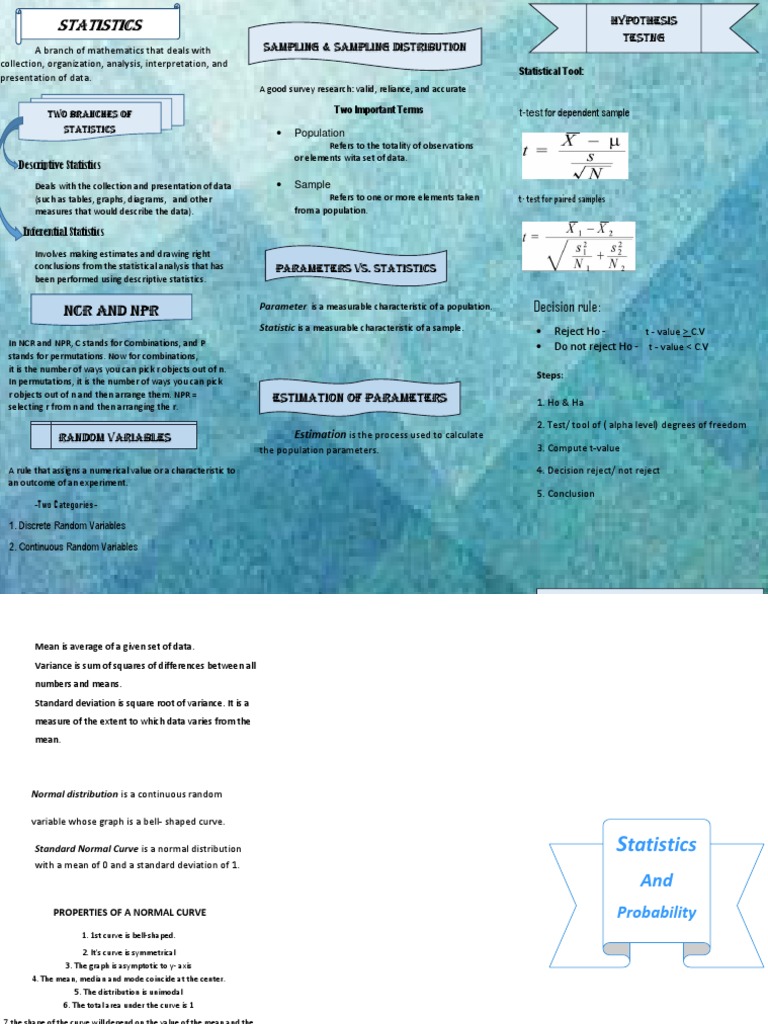 Decision Rule: NCR and NPR: Statistical Tool | PDF | Mean | Statistics