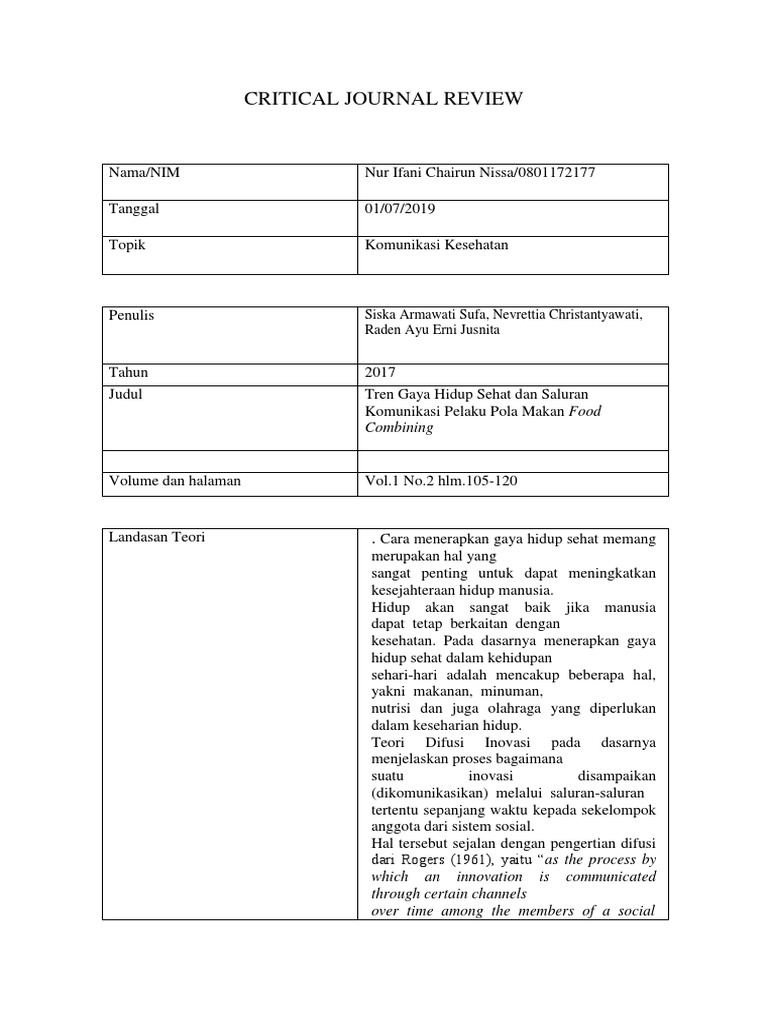 Critical Journal Review | PDF