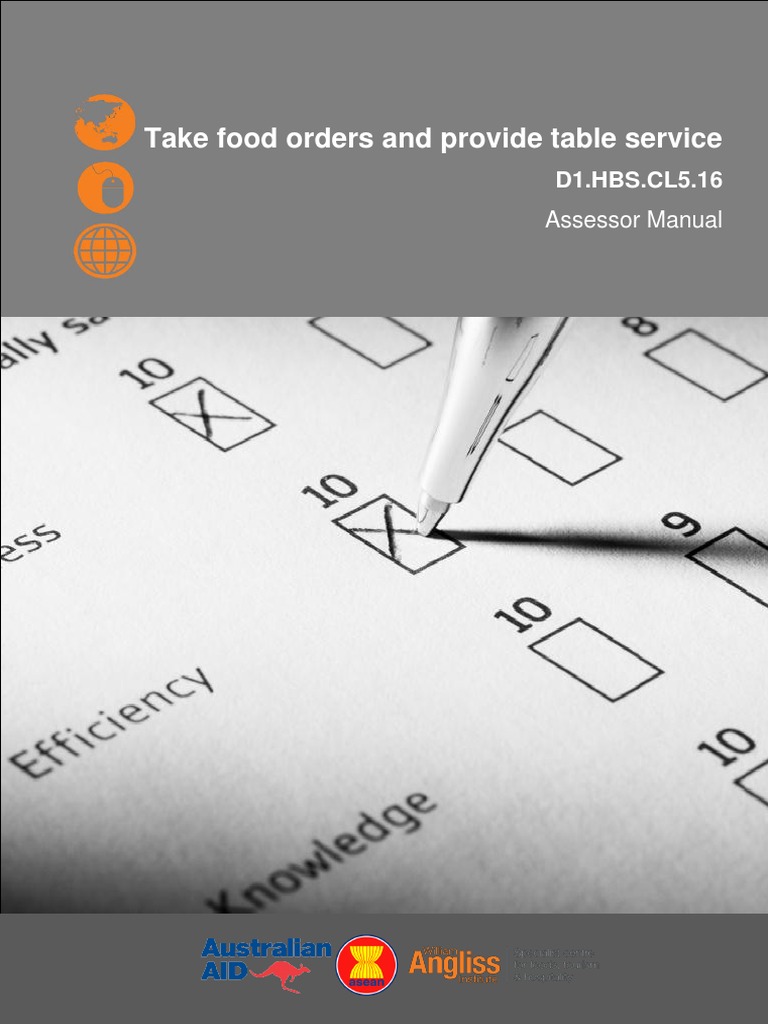Am Take Food Orders Provide Table Serv 180113 | PDF | Competence (Human ...