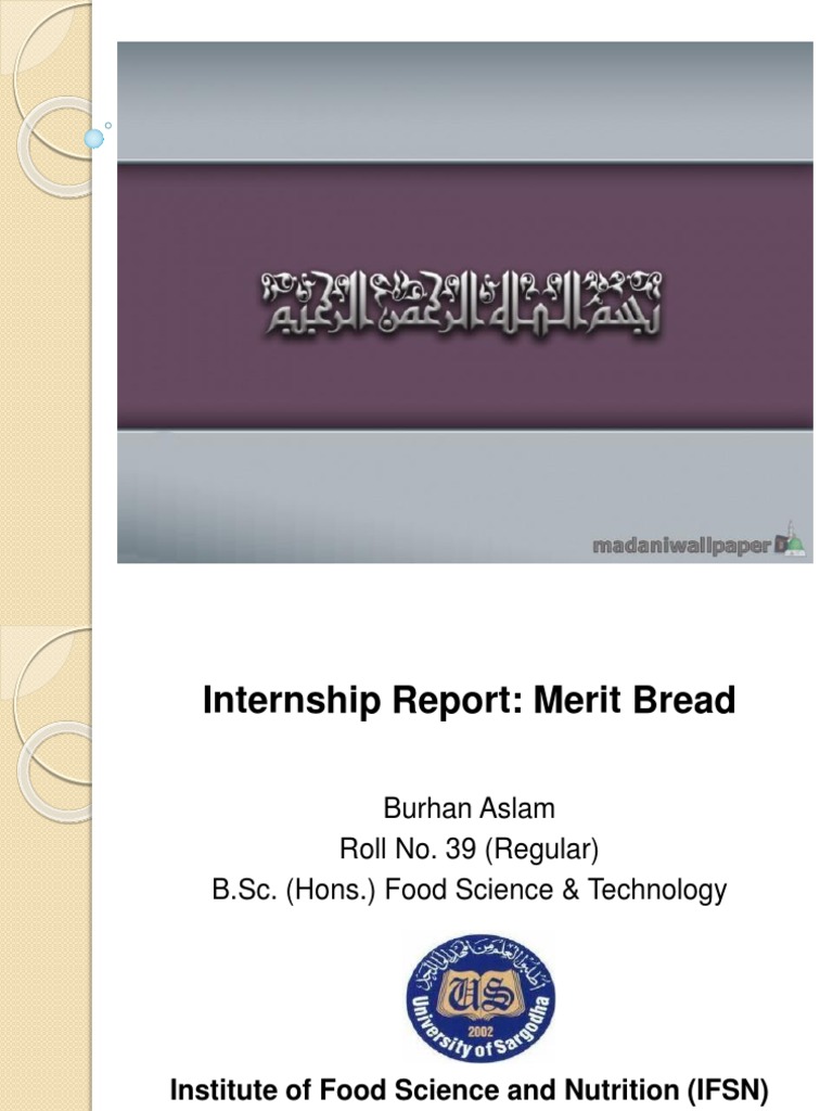 Merit Bread Internship Report Burhan | PDF | Breads | Dough