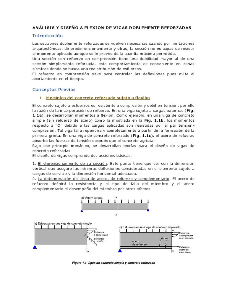 Vigas Doblemente Reforzadas-GRUPO 2 | PDF | Doblar | Resistencia de materiales