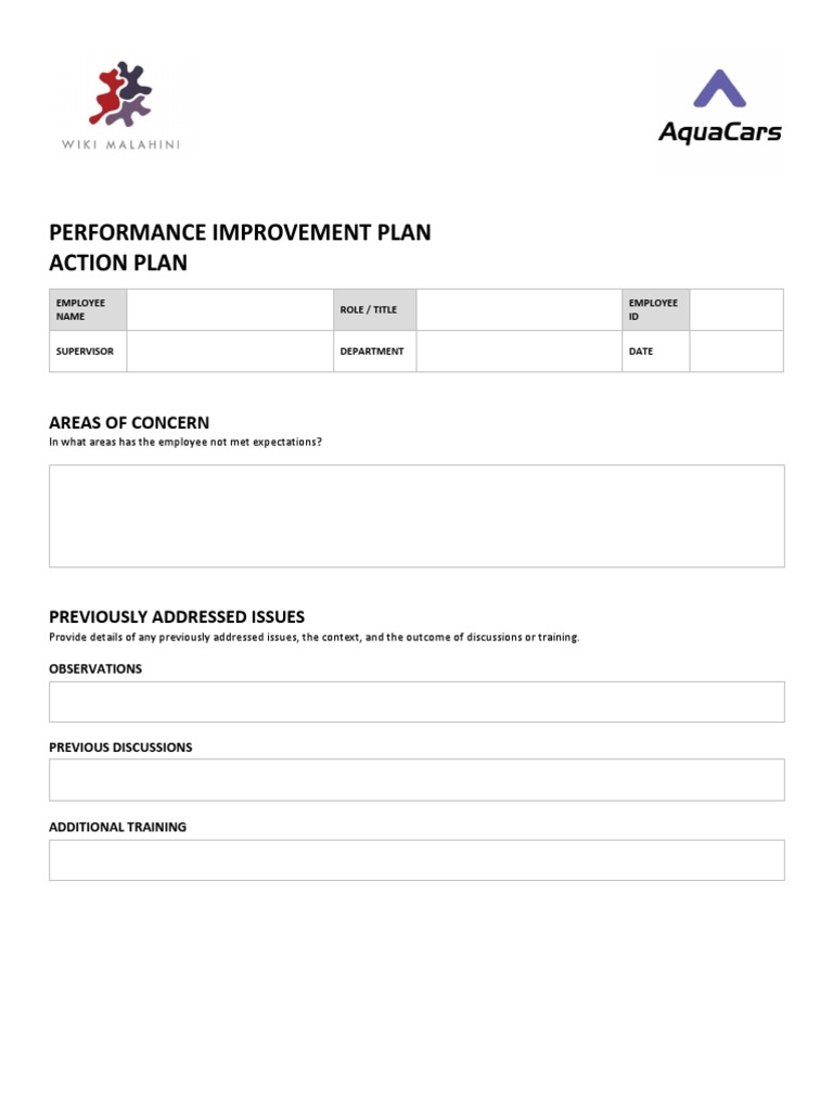 Sample Performance Improvement Plan | PDF | Goal | Cognition