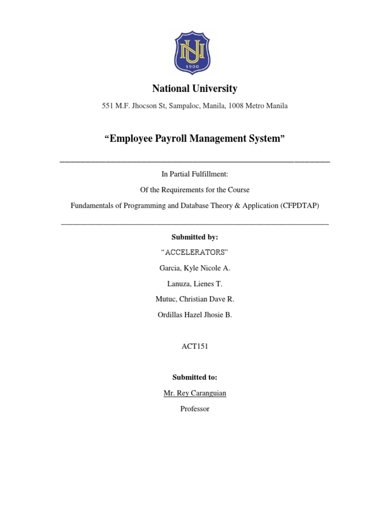 Employee Payroll Management System | PDF | Payroll | Payroll Tax