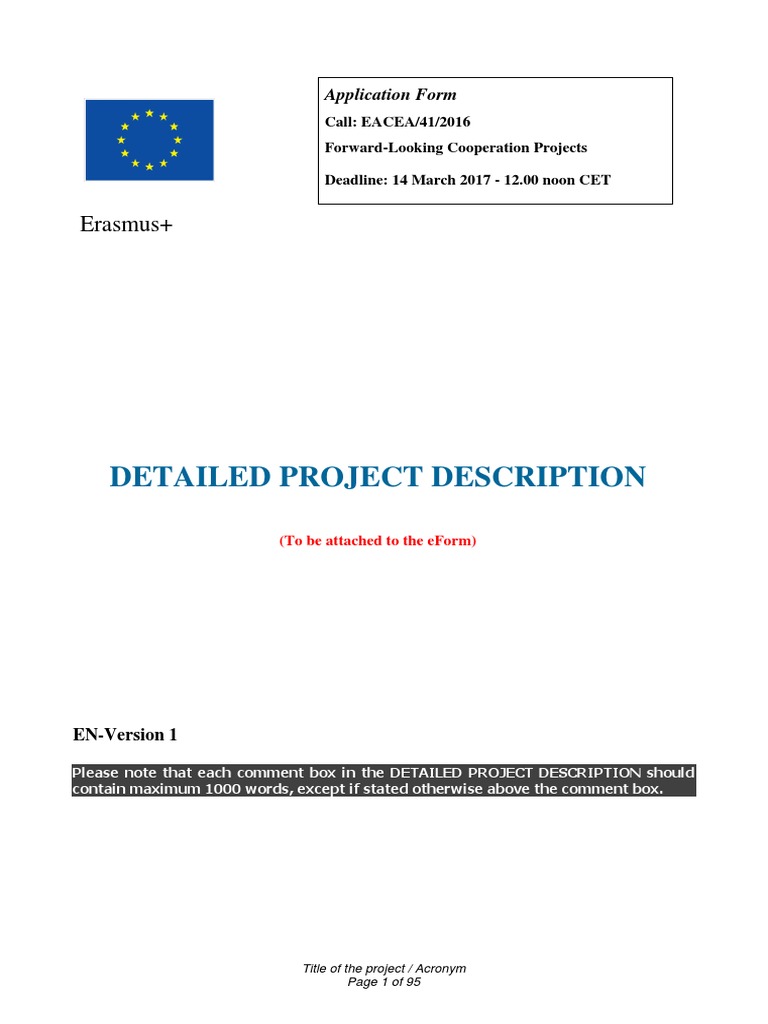 Erasmus+ Project Application | PDF | European Union | University