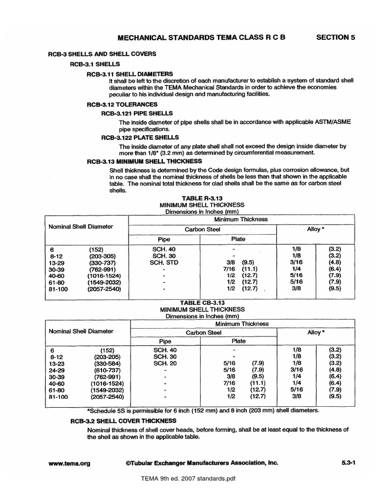 TEMA 9th Ed. 2007 Standards PDF | PDF | Computing And Information ...