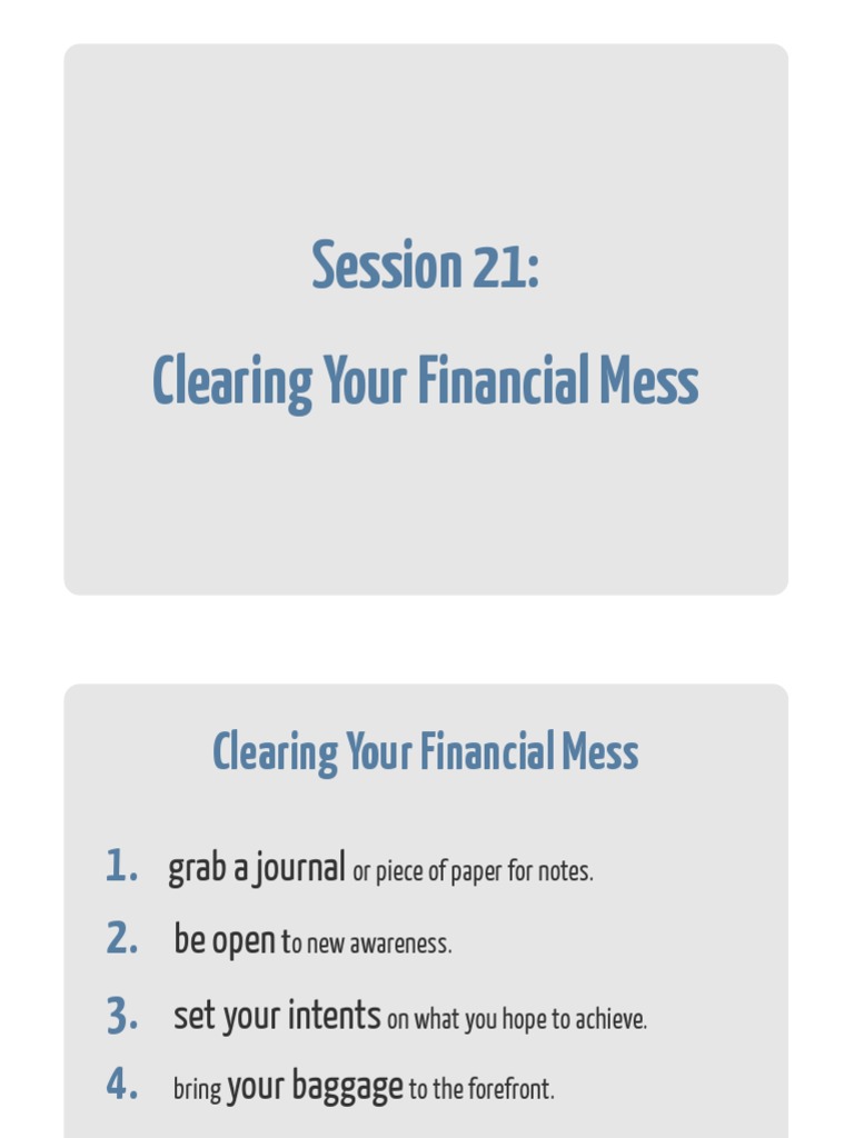 Clear Your Financial Mess Today | PDF