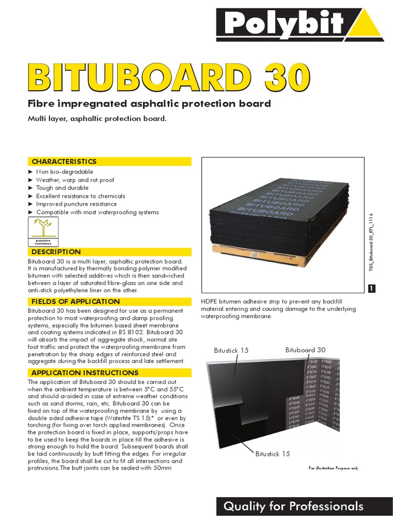 7 2 1 1 4 1 Bituboard 30 | PDF | Asphalt | Building Engineering