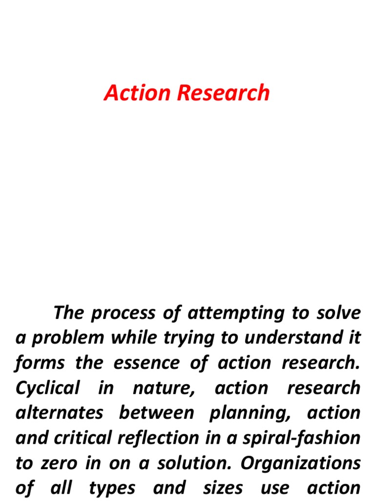Action Research | PDF | Action Research | Qualitative Research