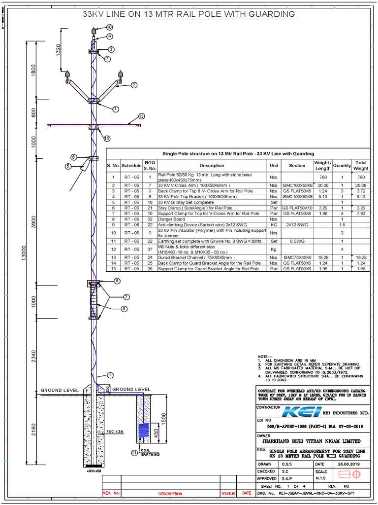 33kv Line Ranchi Drawings-1 | Download Free PDF | Nature