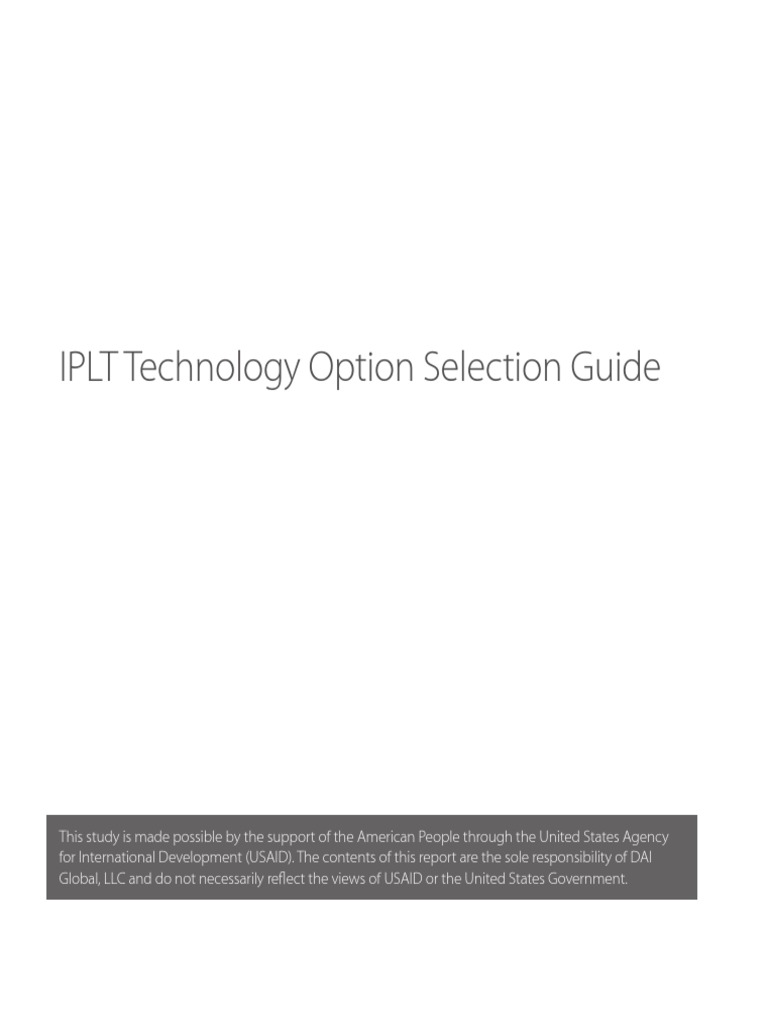 3 - PRINT ISI - IPLT Technology Option Selection Guide PDF | PDF ...