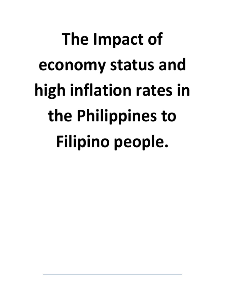 The Impact of Economy Status and High Inflation Rates in The ...