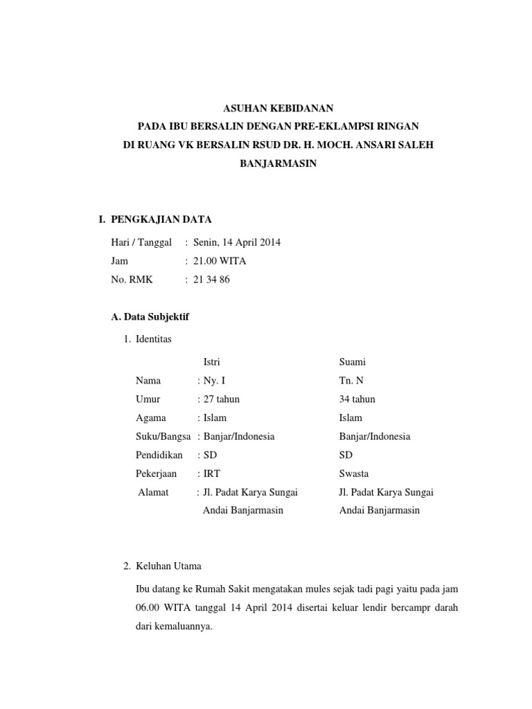 Asuhan Kebidanan Pada Ibu G2p1a0 Hamil 39 Minggu | PDF