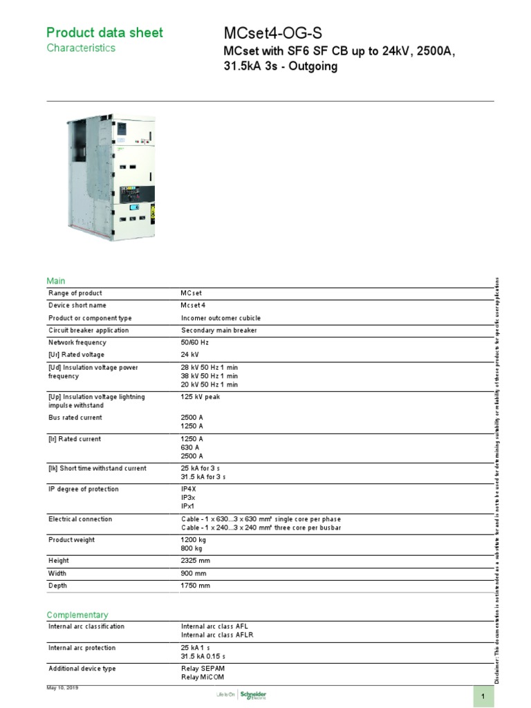 Mcset 24 KV - Mcset4 Og S | PDF | Relay | Equipment