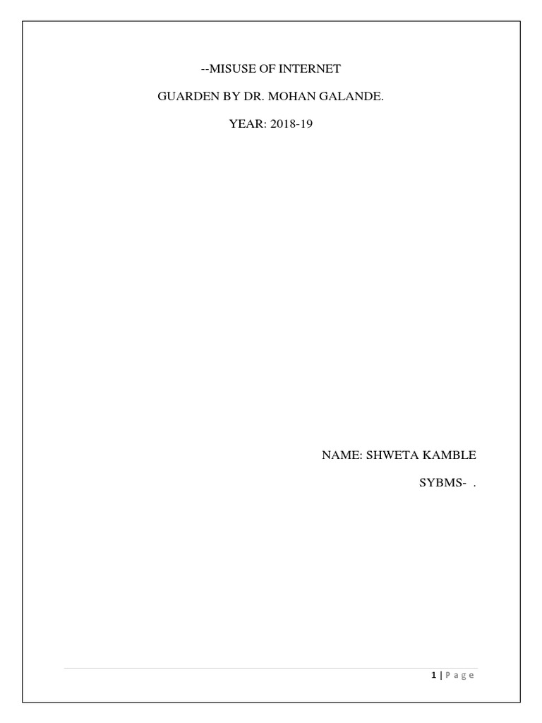 Misuse of Internet | PDF | Cyberbullying | Copyright Infringement