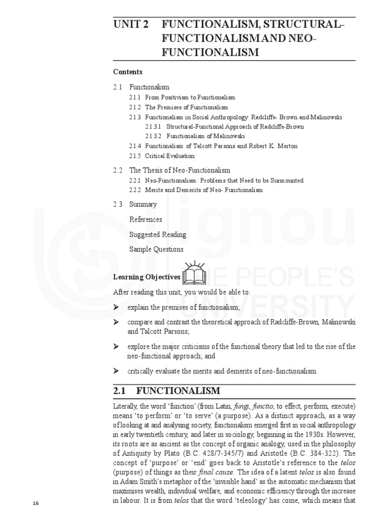 Functionalism Social Anthropology | PDF | Émile Durkheim | Sociology