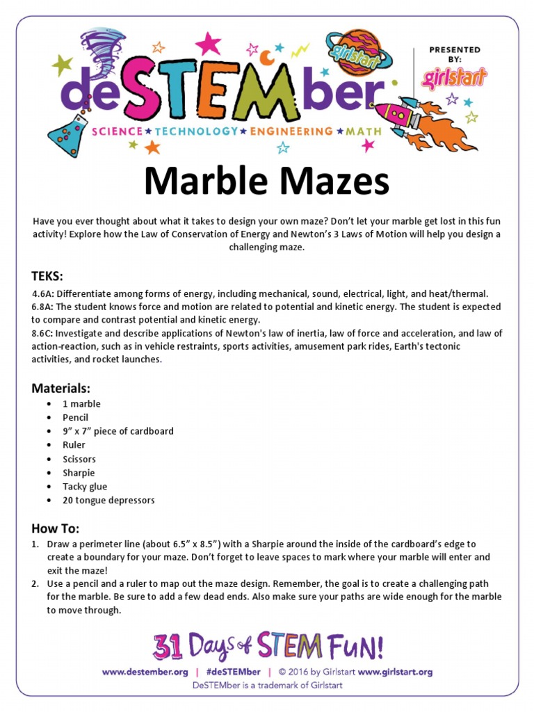 24.marble Mazes | PDF | Force | Newton's Laws Of Motion