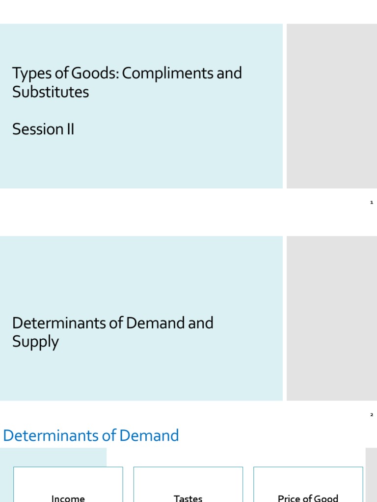 Session 3.2 - Determinants of Demand and Supply | Download Free PDF ...