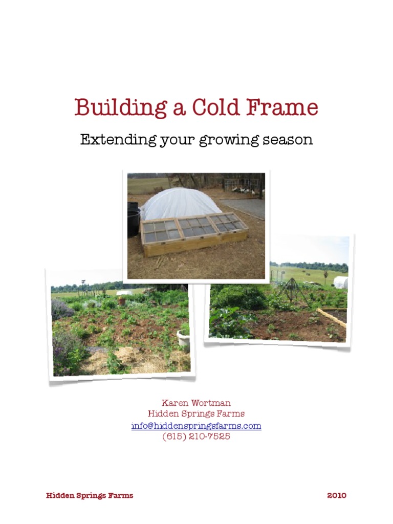 Building A Cold Frame PDF | PDF | Inch | Foot (Unit)