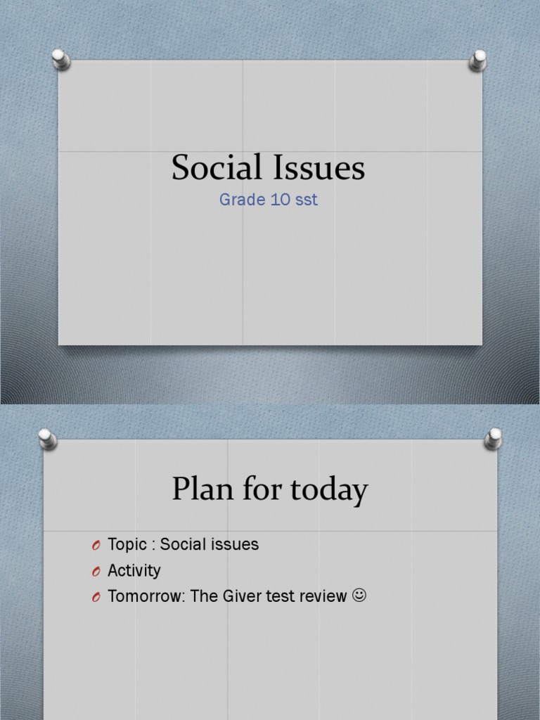 Social Issues POWERPOINT - Class10 | PDF | Behavioural Sciences ...