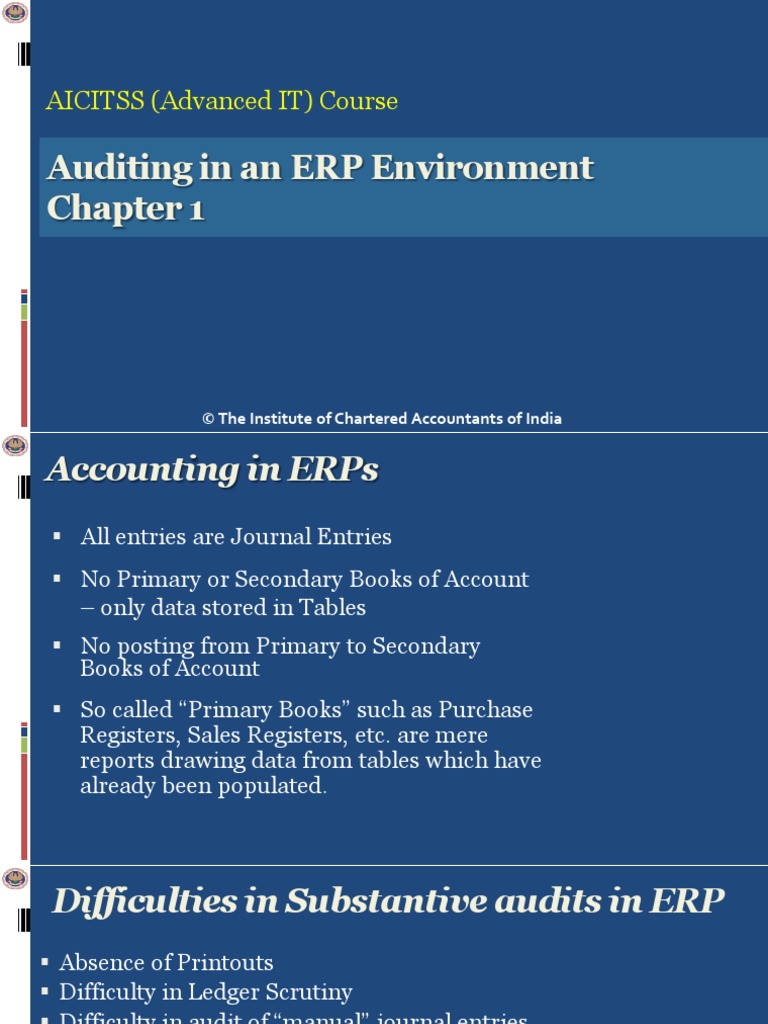 ERP Audit Chapter 1 | PDF | Internal Control | Financial Audit