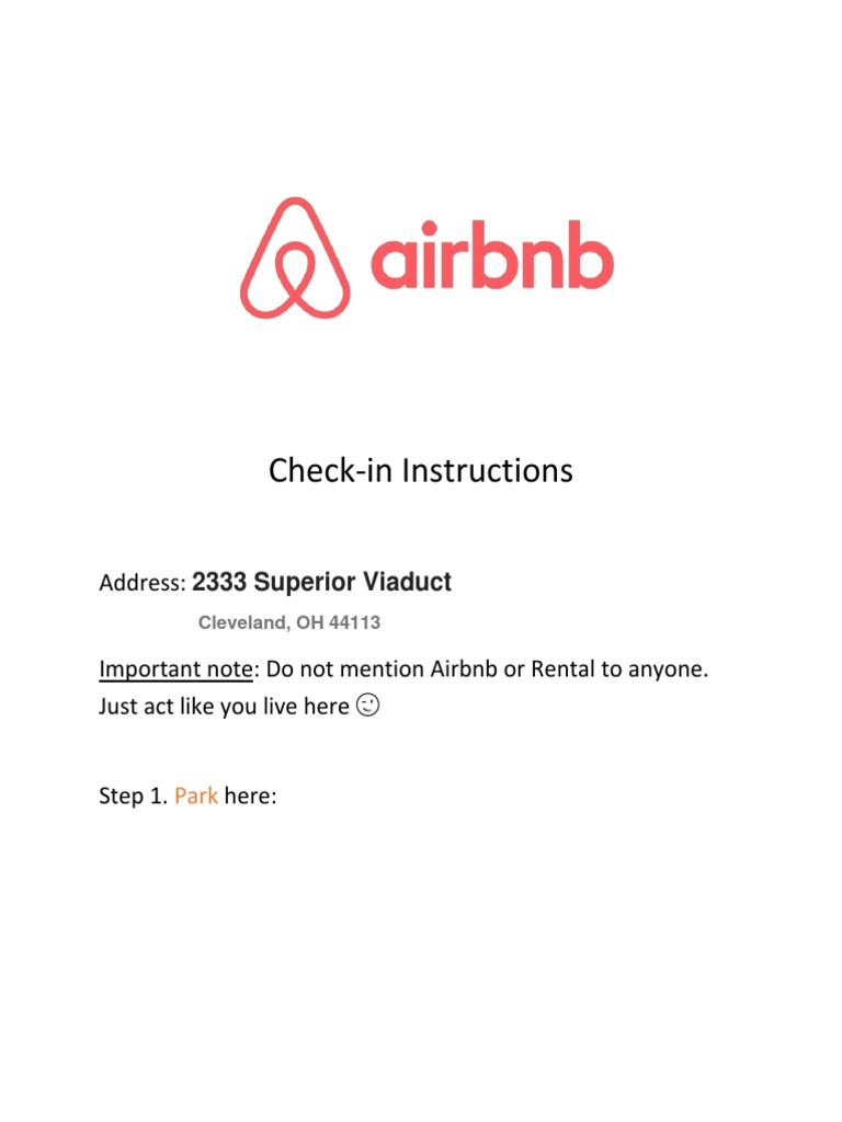 Cleveland Check-in Instructions Guide | PDF