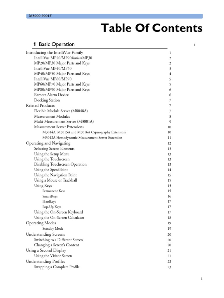 Philips MP40-50 IntelliVue Patient Monitor - User Manual PDF | PDF ...
