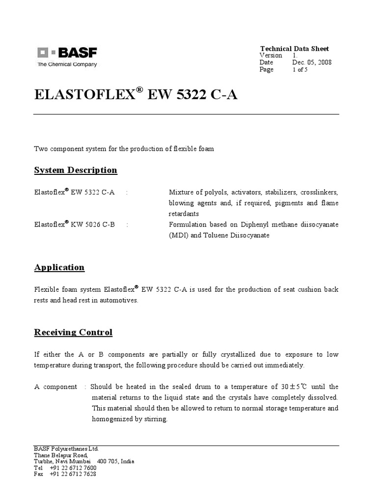 TDS Elastoflex EW 5322 | PDF | Building Engineering | Materials