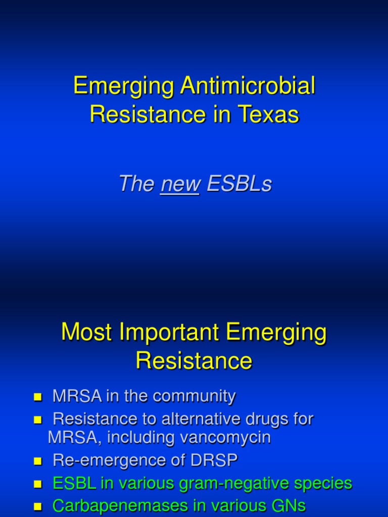 ESBL.ppt | Beta Lactamase | Antibiotics