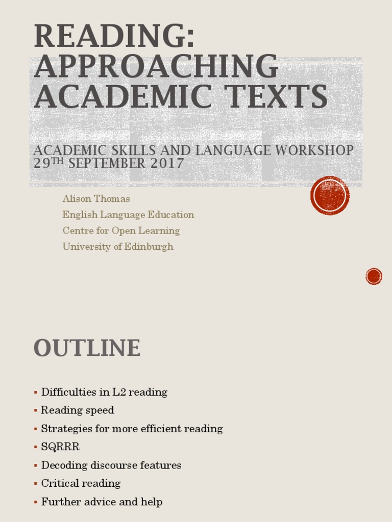 Strategies for Effective Academic Reading: A Guide to Improving Reading ...