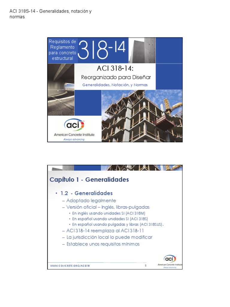 Introducción a los conceptos básicos y la estructura del Código ACI ...
