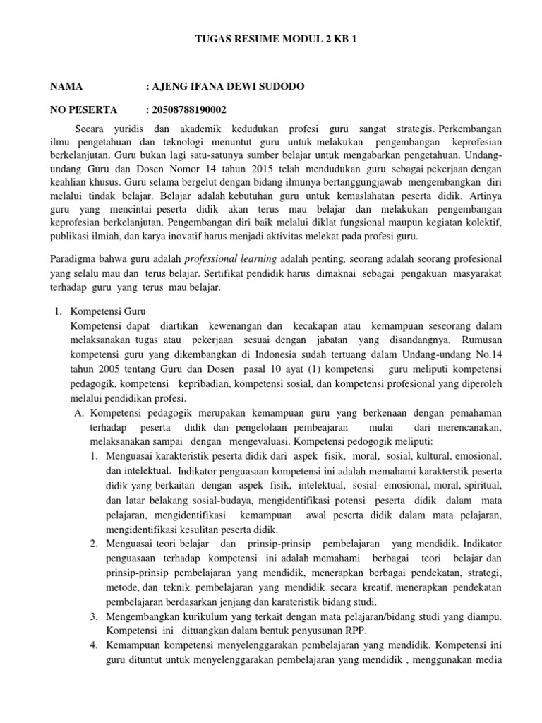 Tugas Resume Modul 2 KB 1 | PDF