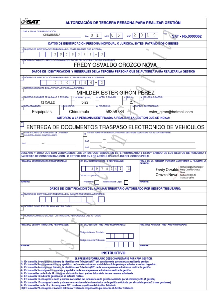 Formulario Sat 362 Editable 1 2 | PDF | Gobierno