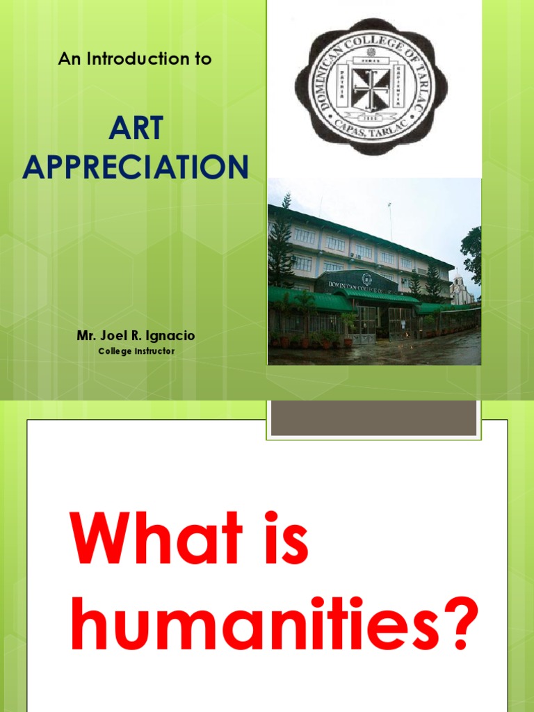 Lesson 1 Art Appreciation | PDF | Human | Metaphysics Of Mind