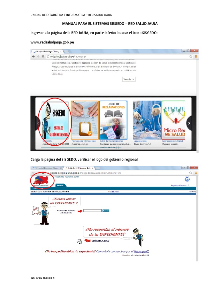 Manual SISGEDO Junin I Parte | PDF | Point and Click | Contraseña