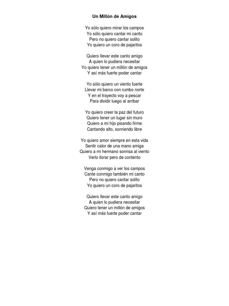 Un Millón de Amigos | PDF