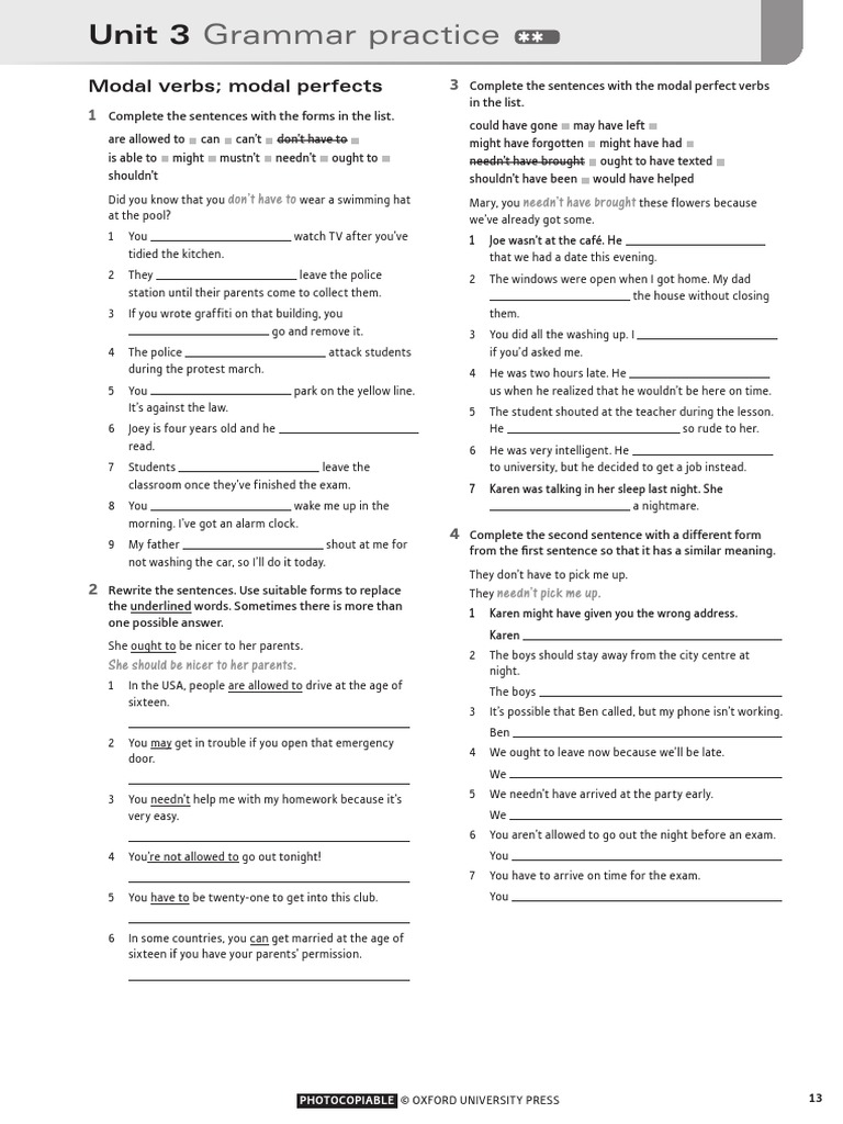 149 Grammar Unit 3 2star | PDF | Linguistic Morphology | Syntax