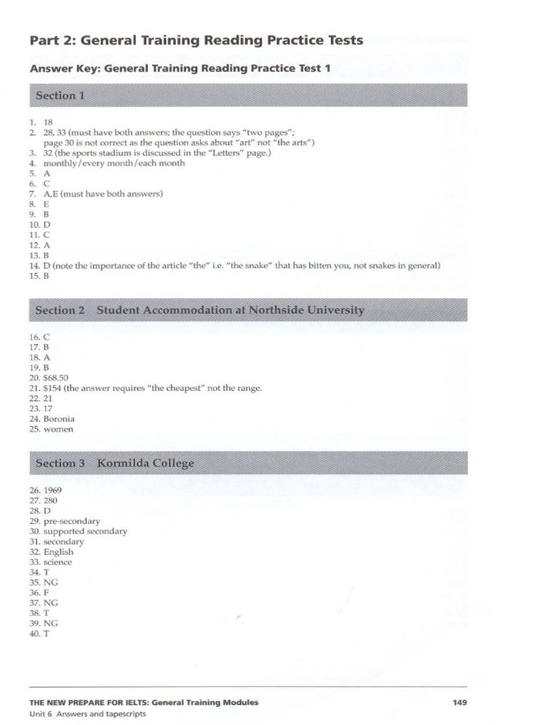 Answer Reading GENERAL | Download Free PDF | International English ...